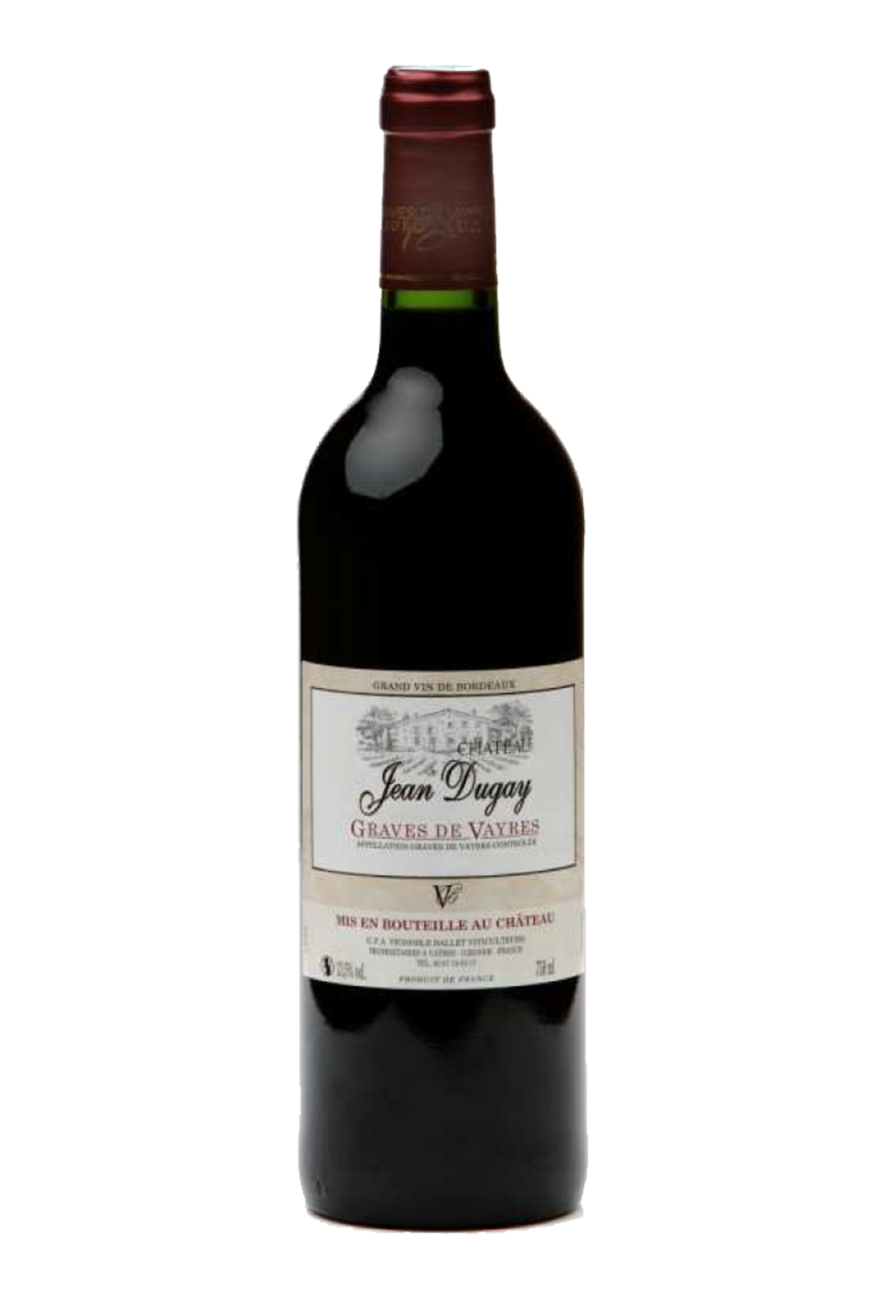 Vin de Bordeaux Graves de Vayres rouge millésime 2016 du domaine Jean ...