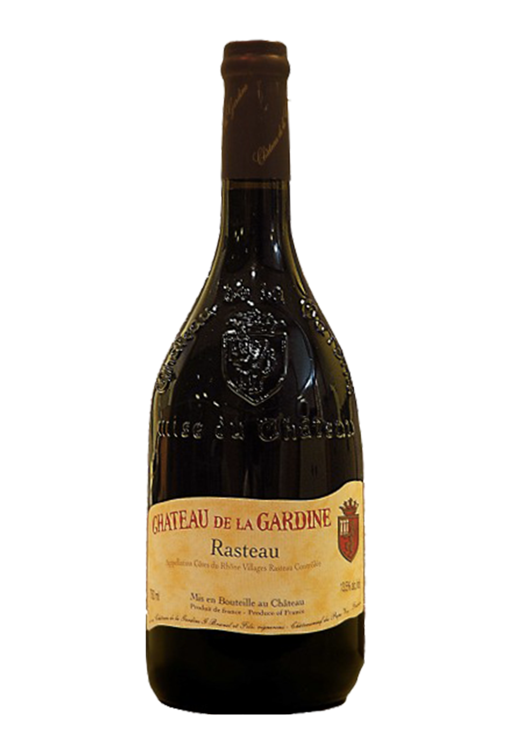 Vin du Rhône Rasteau rouge millésime 2013 du Château de la Gardine