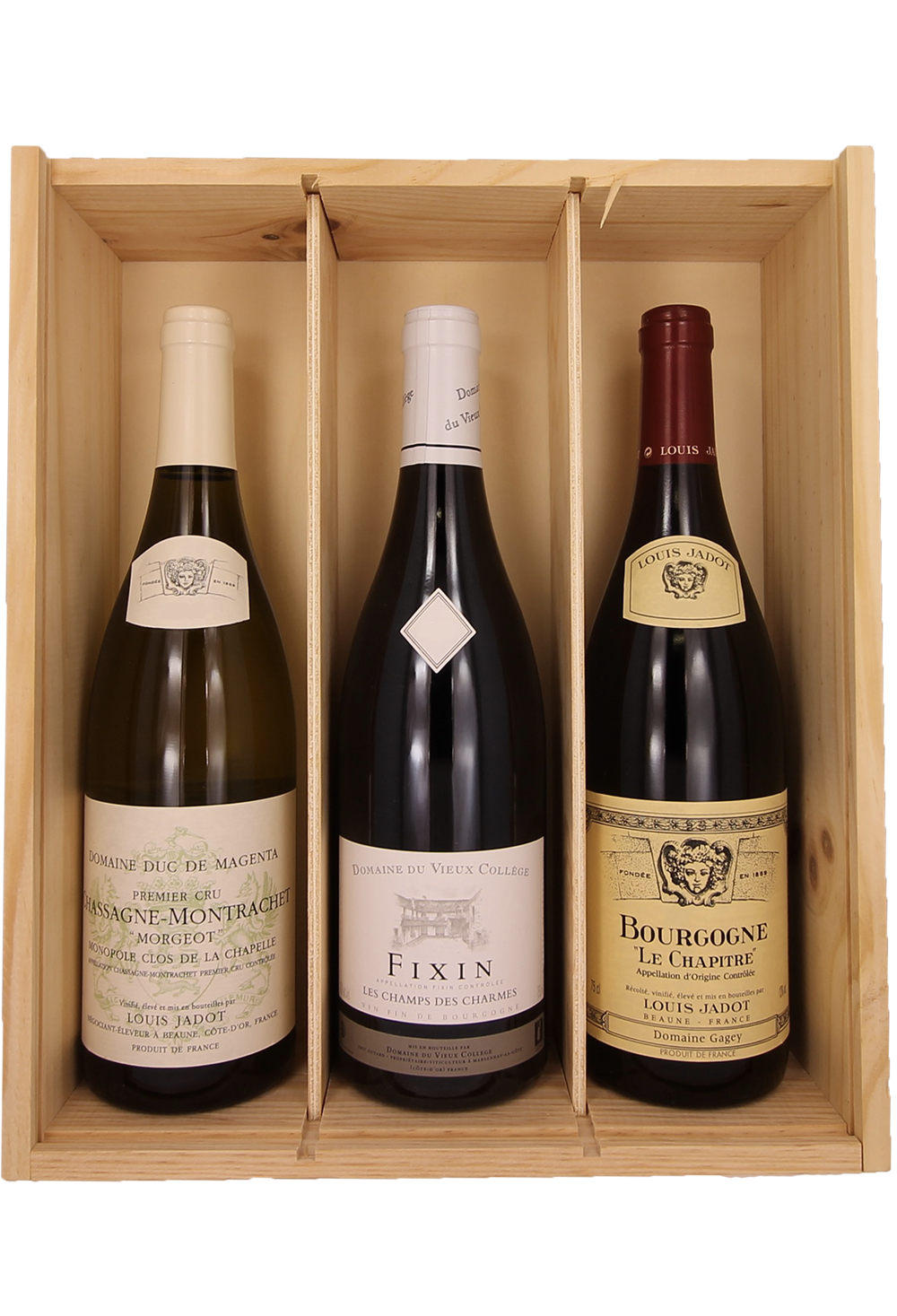 Coffret premium de vins de Bourgogne avec ses crus de tout premier plan ...